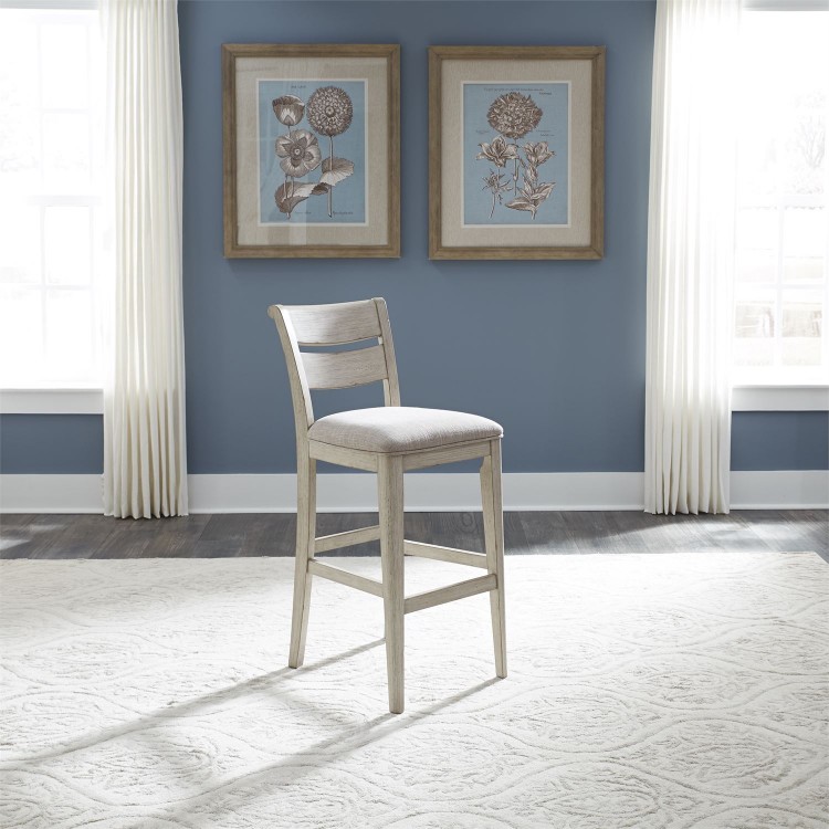 Wiggins Furniture, Inc. - FARMHOUSE REIMAGINED LADDER BACK BAR STOOL